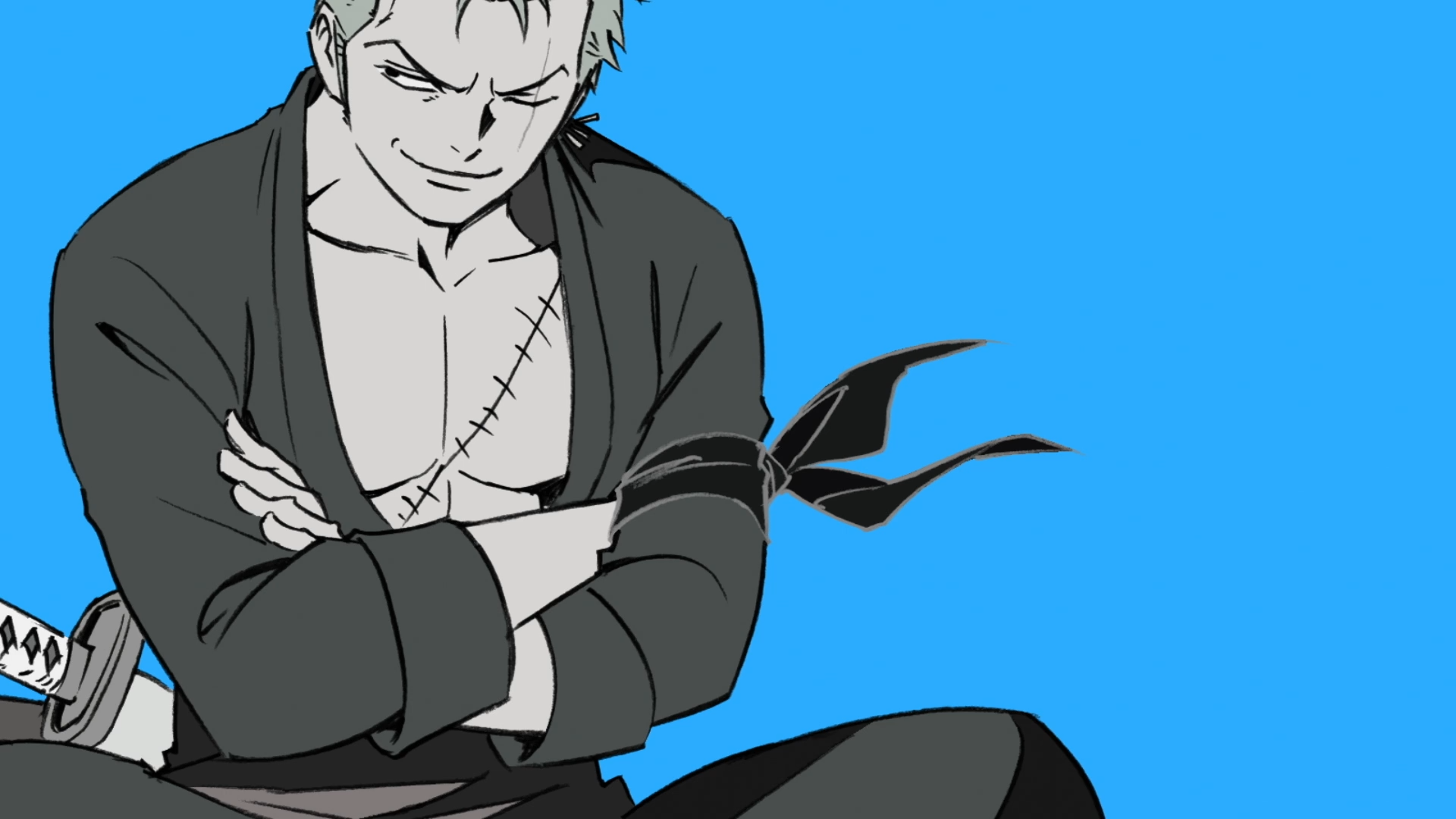 Roronoa Zoro Blue Wallpaper