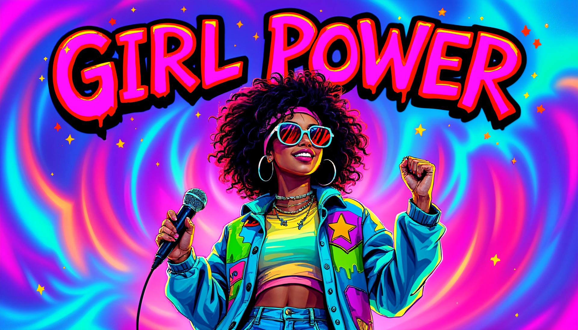 Empowered Vibes: Girl Power 4K Ultra HD Wallpaper by QuantumCurator