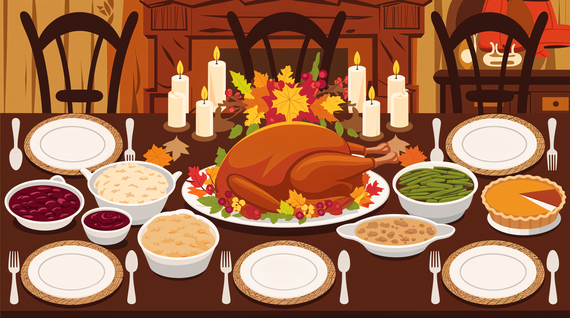Thanksgiving Feast: A 4K Ultra HD Wallpaper Celebration by AlphaMiner