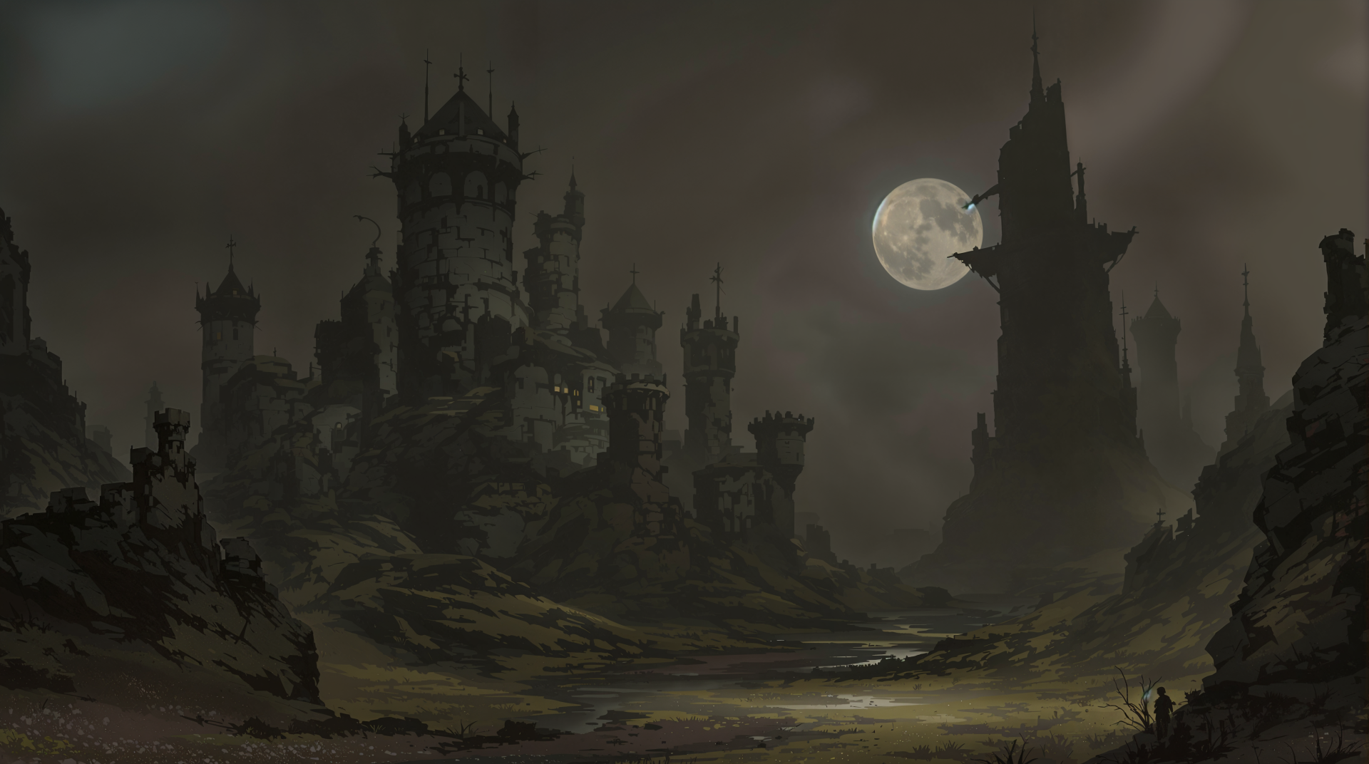 Dark Fantasy Realm - 4K Ultra HD Wallpaper by QuantumCurator