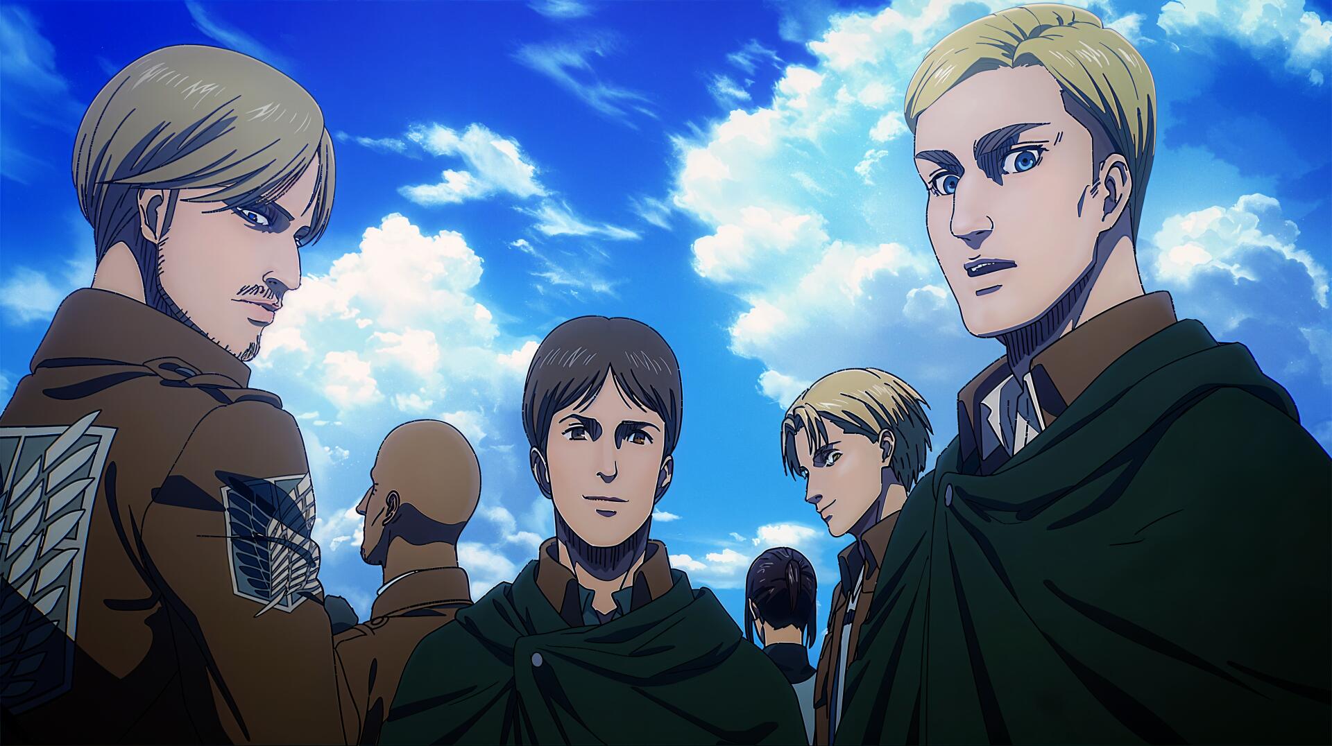 4K Ultra HD Wallpaper: Erwin Smith & Mike Zacharias from Attack on Titan