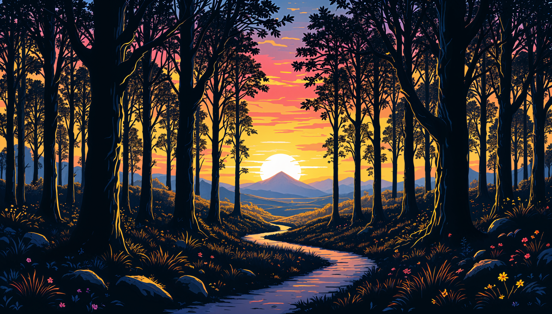 Serene Sunset: A 4K Ultra HD Wallpaper for Landscaping Enthusiasts by ...