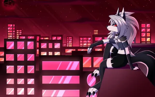 Loona’s Heartfelt Moment | HD Helluva Boss Wallpaper