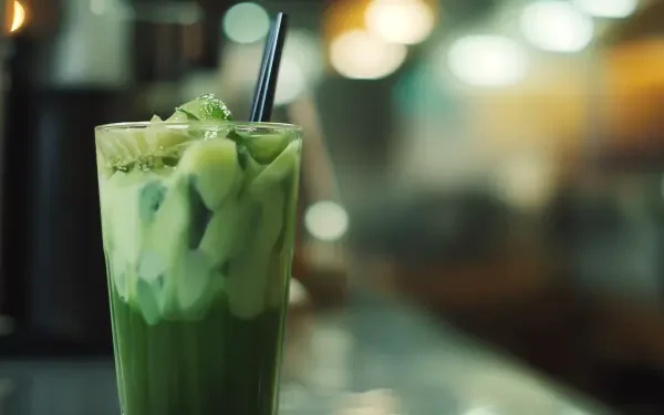 Serenity in a Cup: Matcha 4K Ultra HD Wallpaper by QuantumCurator