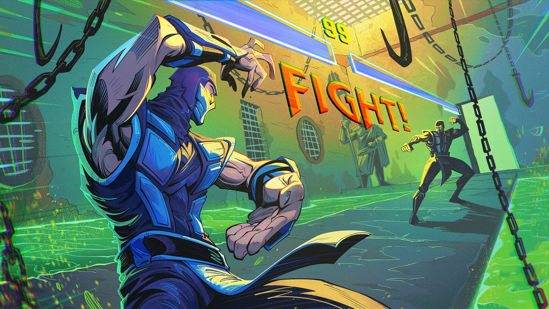 Epic Fortnite x Mortal Kombat HD: Sub-Zero Battle Arena Wallpaper