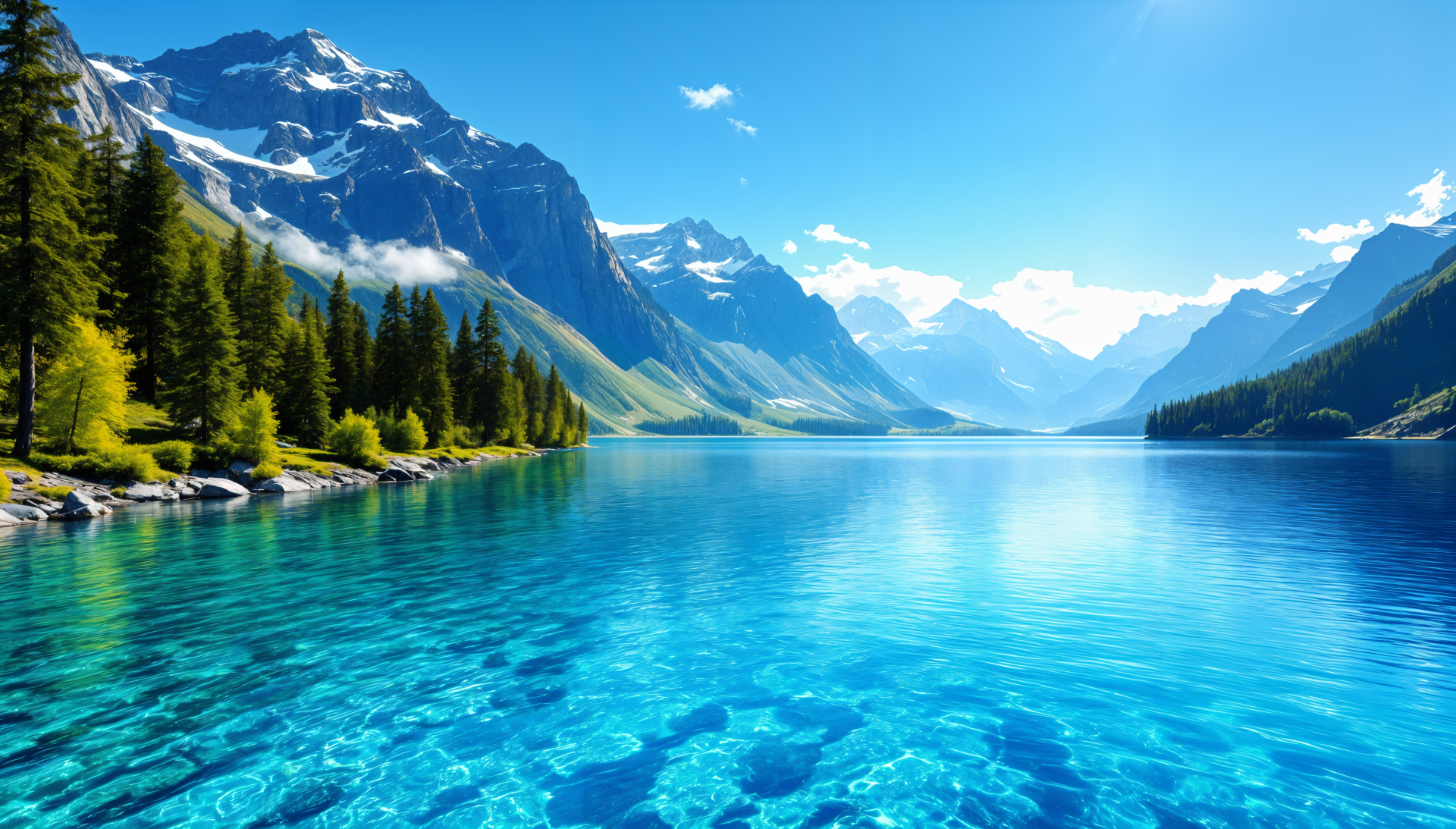 Serene Mountain Lake - 4K Ultra HD Wallpaper by QuantumCurator