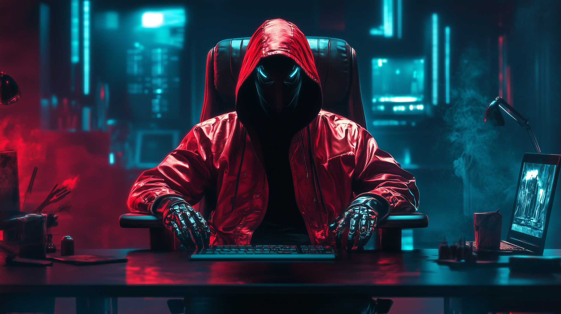 Cybernetic Game Master: HD Hacker Wallpaper by patrika