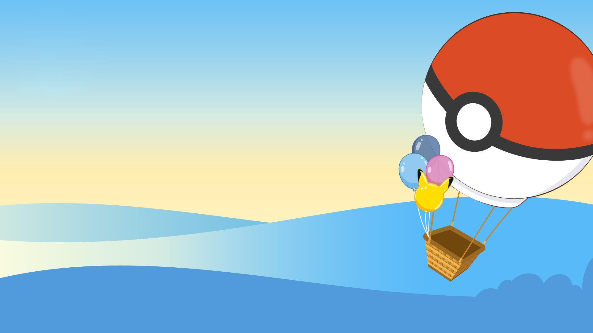 HD Pokemon Adventure: Soaring Skies with Poké Ball Balloon | 1920x1080 ...