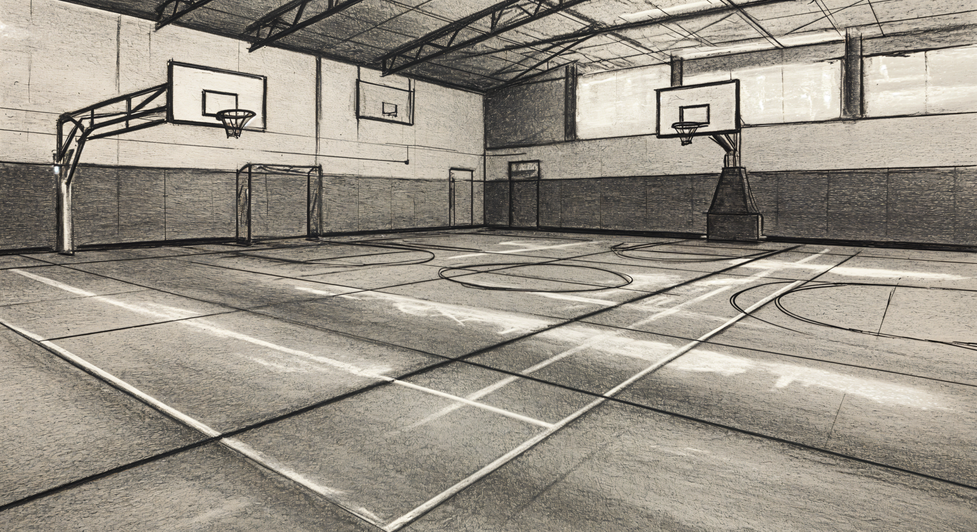 Breathtaking Basketball Court - 4K Ultra HD Wallpaper by QuantumCurator