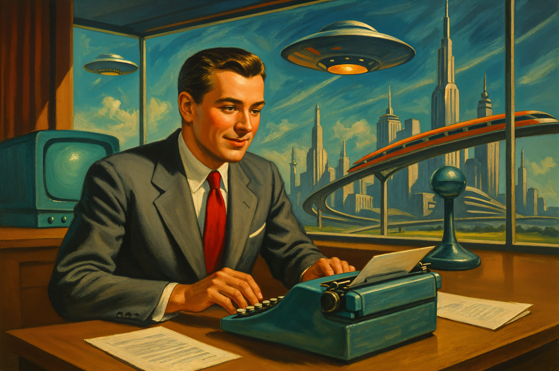 Corporate Visionary: 4K Ultra HD Wallpaper of Futuristic Office Life by ...