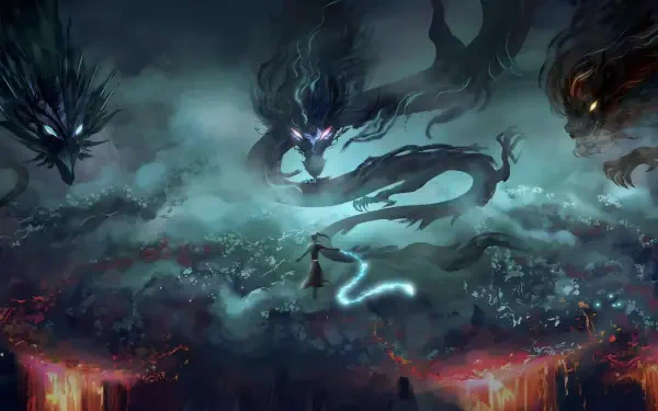 Ne Zha 2: Epic 8K Ultra HD Wallpaper of Fiery Transformation