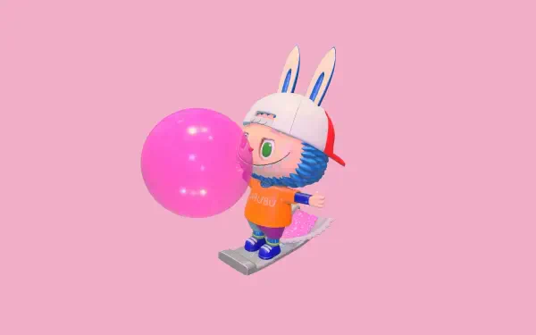 Labubu HD Wallpaper: Adorable Bunny Friends in a Charming Village Scene