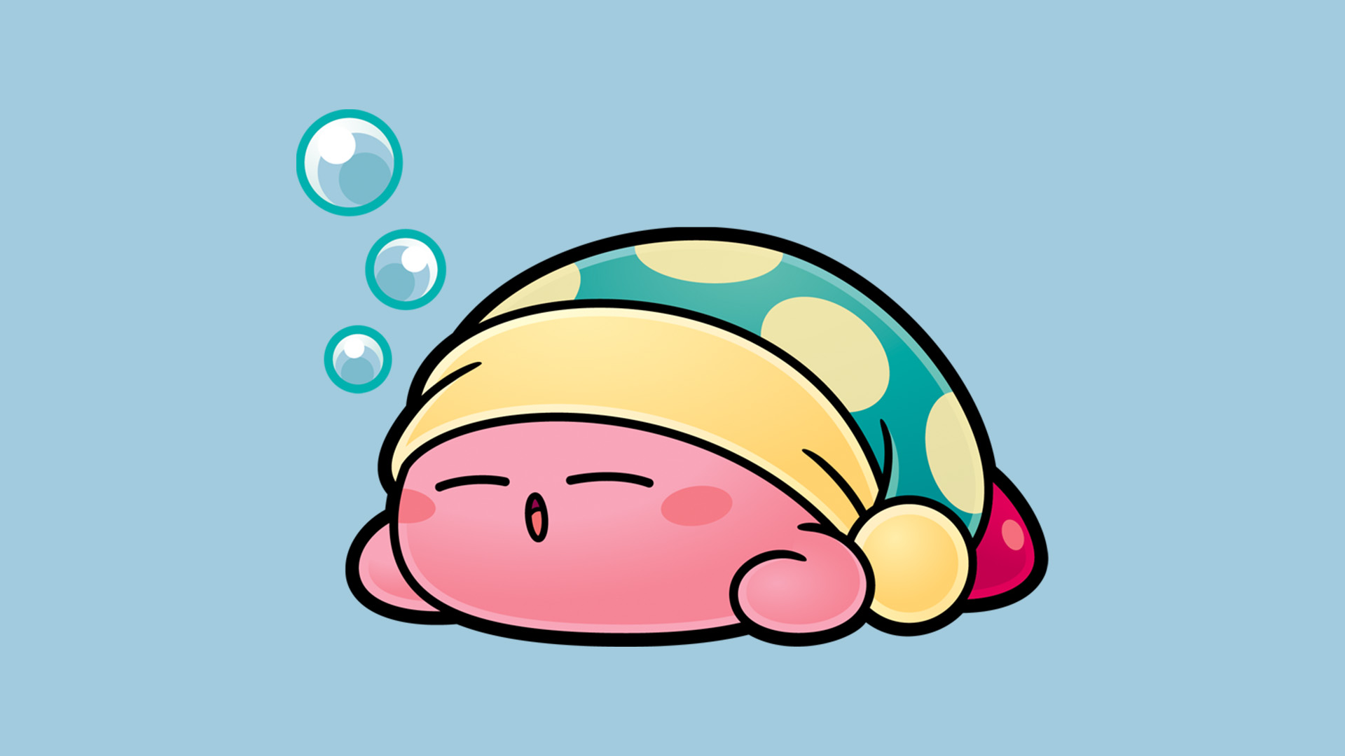 Kirby Nap Time — HD Bubble Dream Wallpaper
