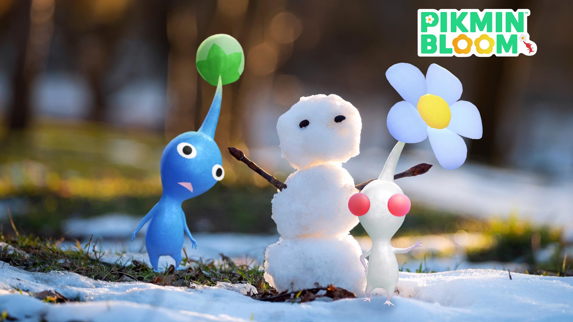 Pikmin Bloom: Snow Buds — HD Wallpaper