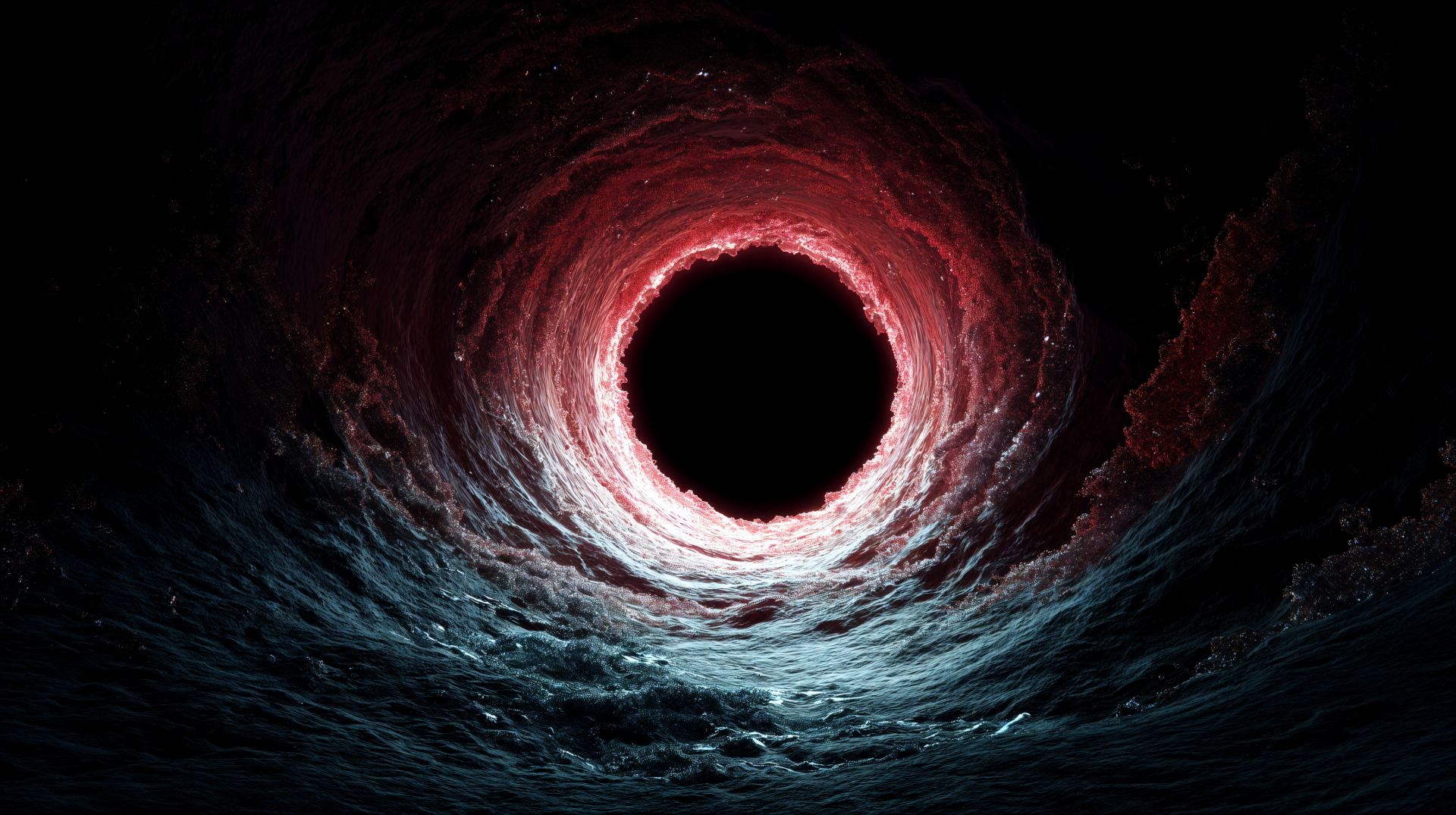 Abyssal Wormhole Tunnel — 4K Ultra HD Wallpaper by robokoboto