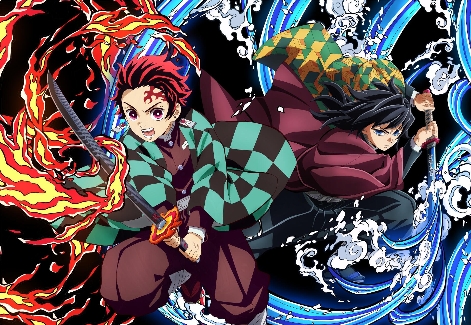 Demon Slayer Infinity Castle 4K Wallpaper — Tanjiro & Giyu by DT501061 余佳軒