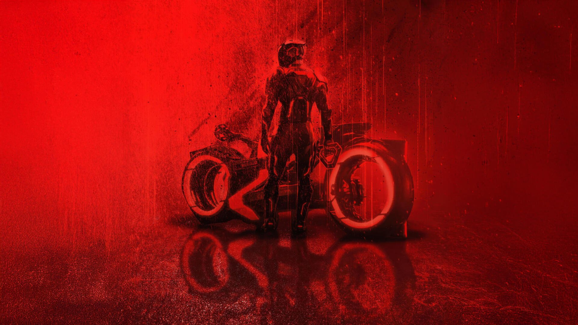 TRON: Ares — Crimson Ride (4K Ultra HD Wallpaper) by Bartos Gyorgy