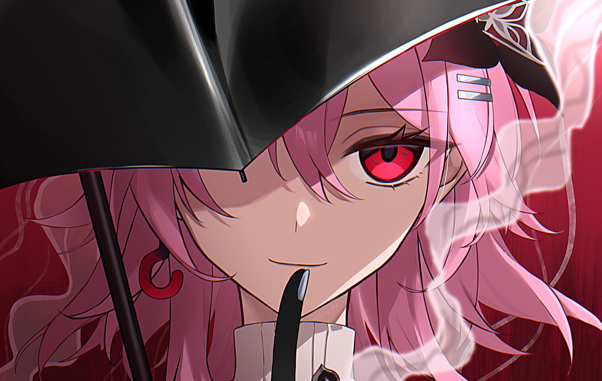 Evernight — Pink-Haired Crimson Gaze (Honkai: Star Rail HD Wallpaper) by hihinnpepe