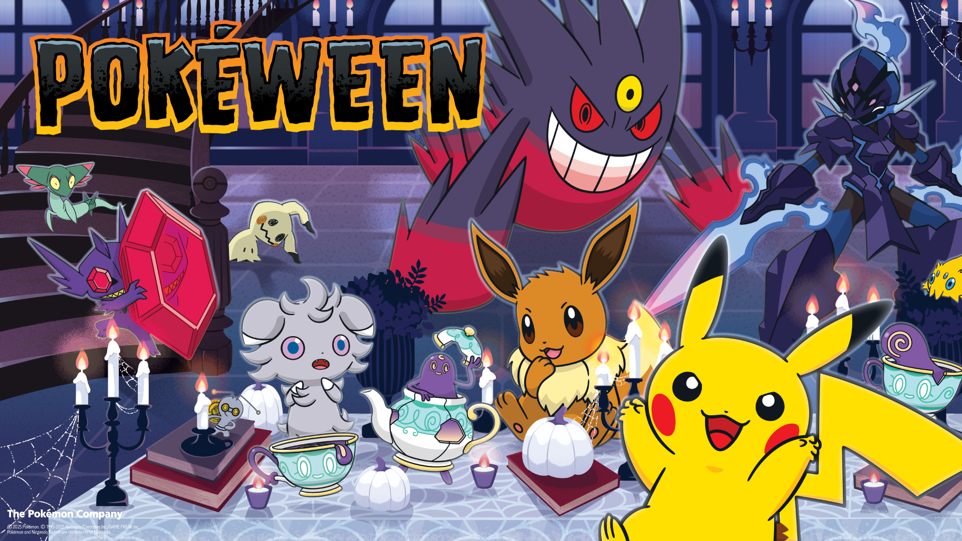 Pokeween Party — Pikachu & Friends HD Pokemon Wallpaper | 1920x1080 ...