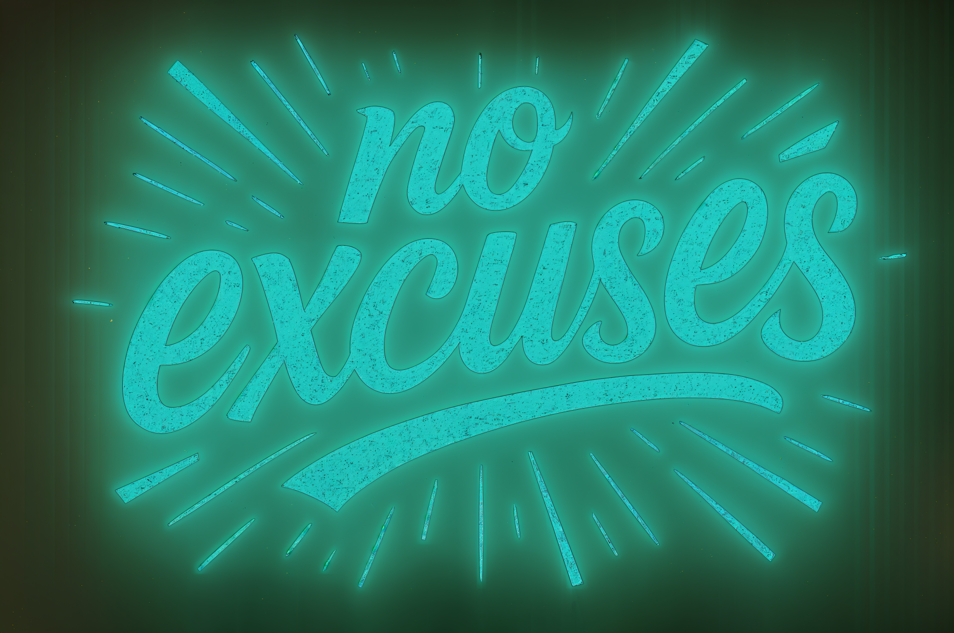 No Excuses — 4K Ultra HD Motivational Wallpaper by QuantumCurator