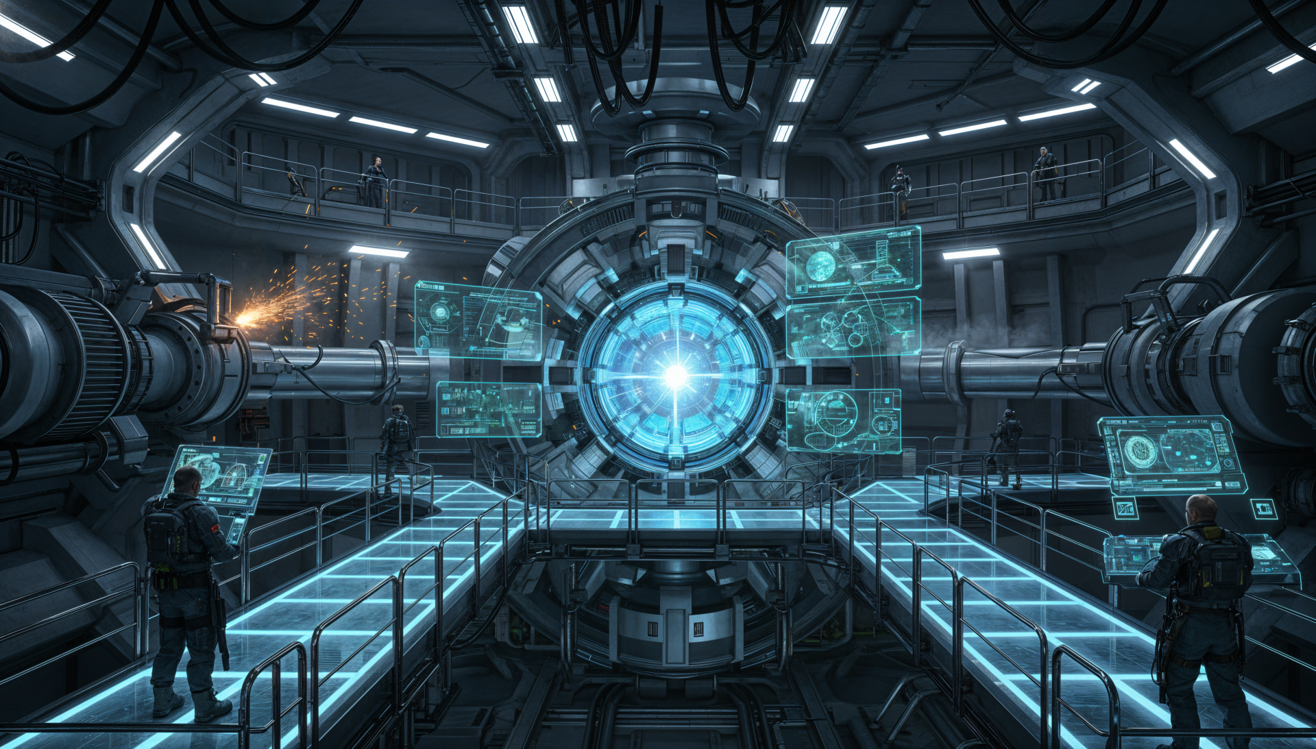 Download Sci Fi Engine Room Reactor Control Room Hologram 4k Ultra HD ...