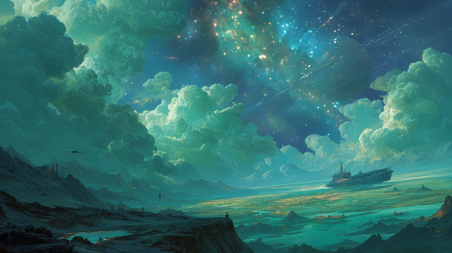 Nebula Shores — 4K Ultra HD Space Fantasy by robokoboto