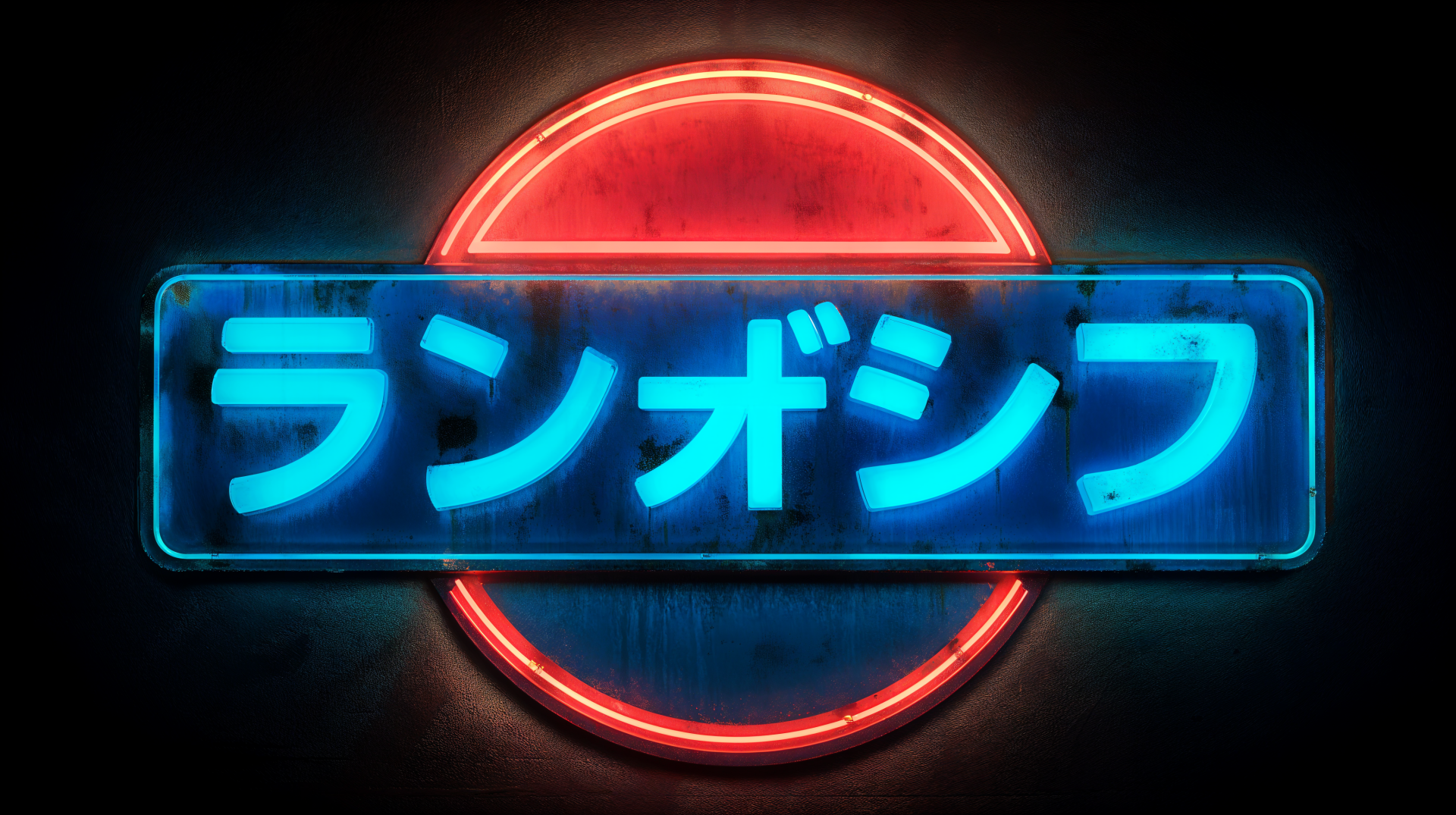 Neon Katakana Logo — 4K Ultra HD Wallpaper by robokoboto