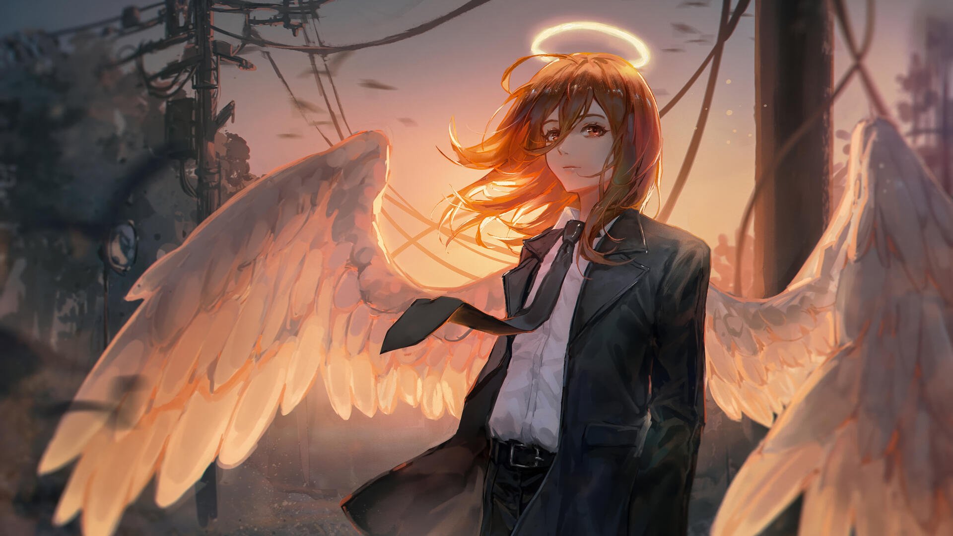 Chainsaw Man — Haloed Angel (4K Ultra HD Wallpaper)