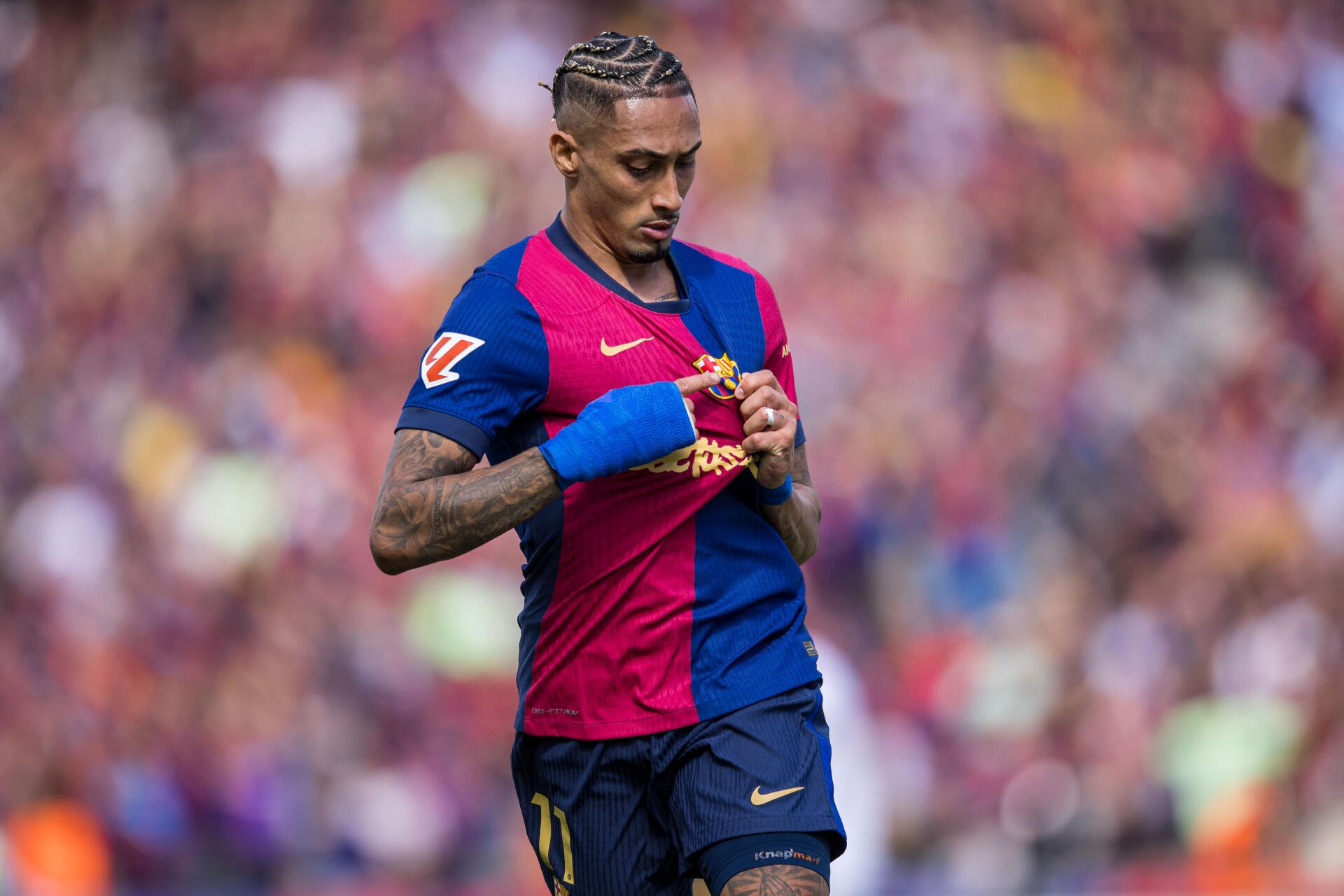 Download Sports Soccer FC Barcelona Raphinha 4k Ultra HD Wallpaper