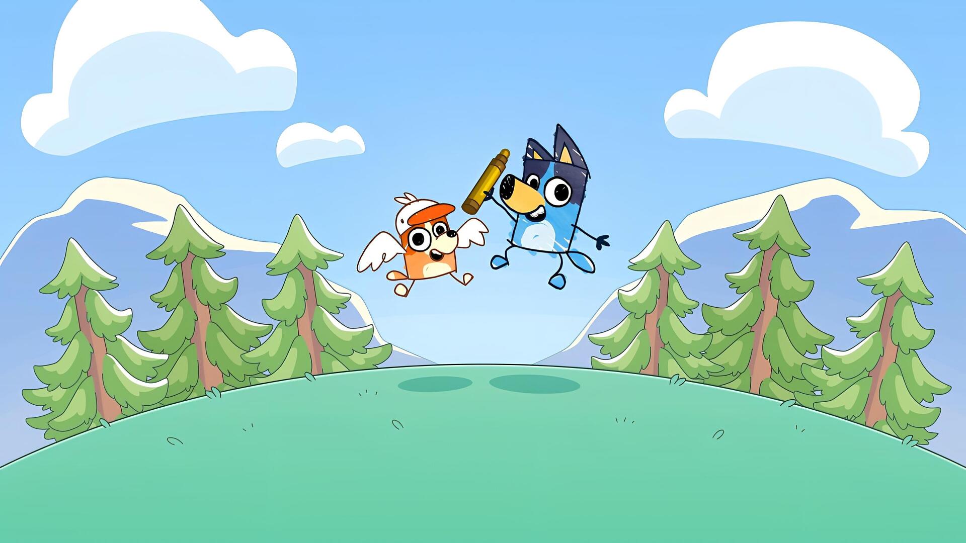 Bluey & Bingo 2K Quad HD Wallpaper — TV Show Illustration