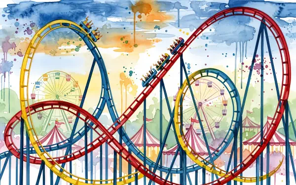 Download Roller Coaster Amusement Park Theme Park 4k Ultra HD Wallpaper ...