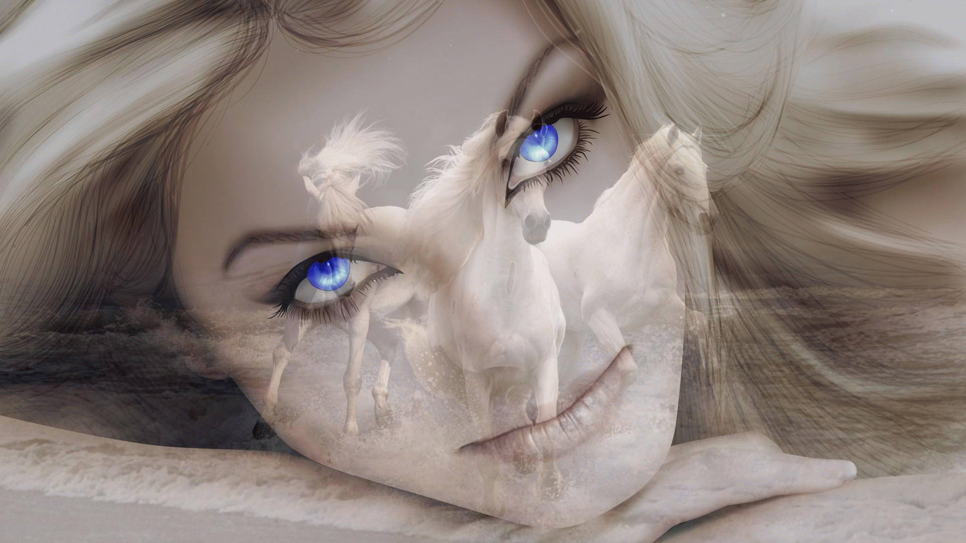 Dreamscape Fantasy: Enchanted Gaze HD Wallpaper