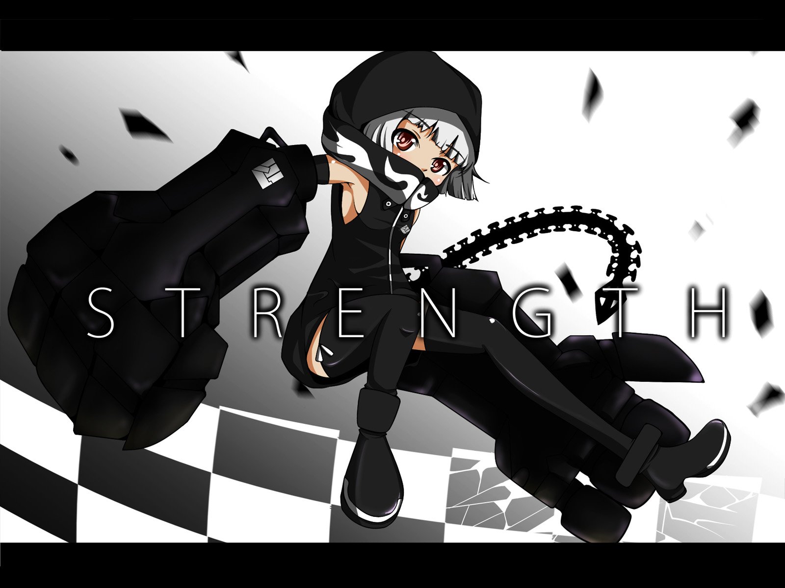 Download Strength (Black Rock Shooter) Anime Black Rock Shooter Wallpaper