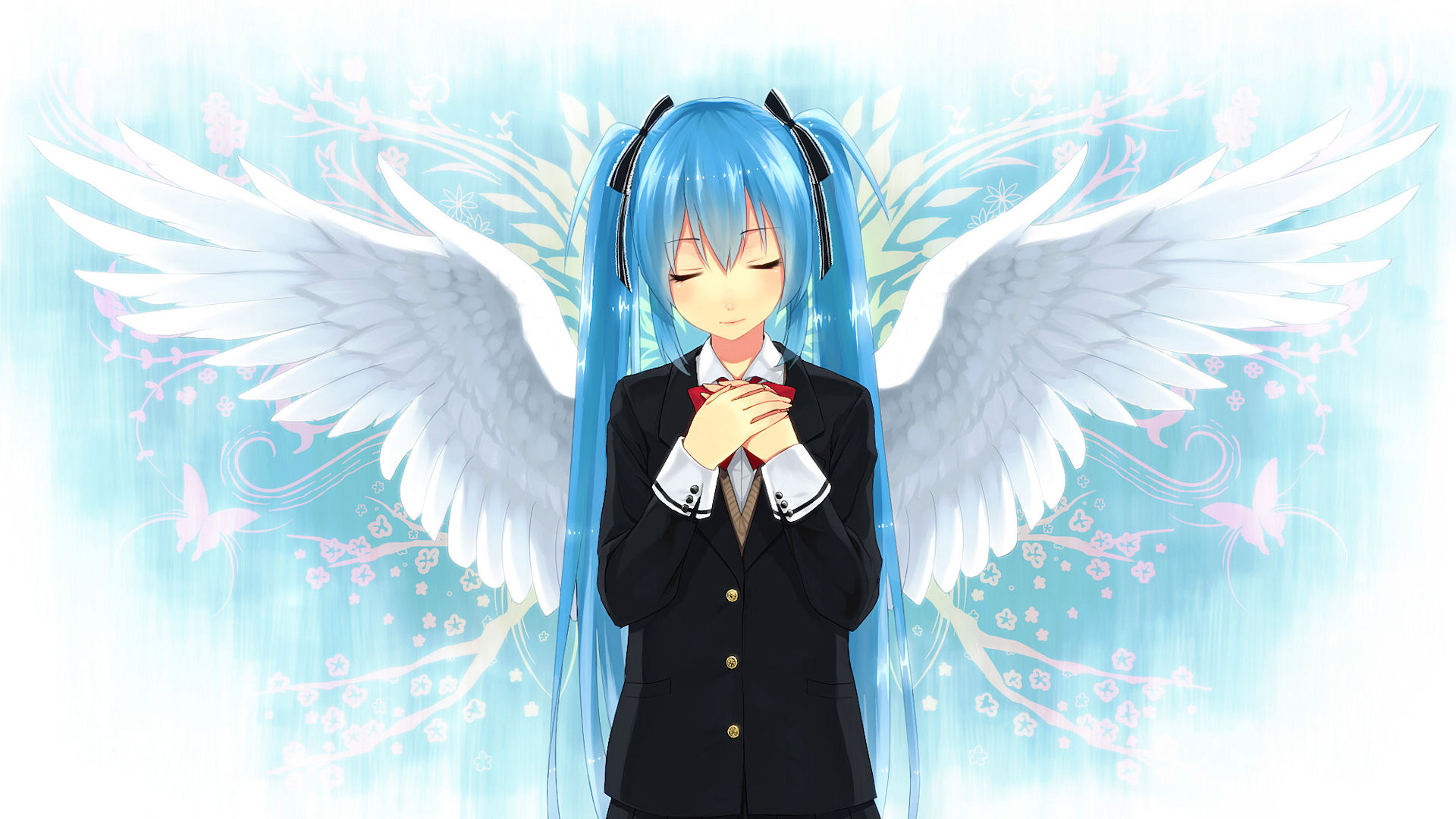Angel Wings: Hatsune Miku HD Anime Vocaloid Wallpaper