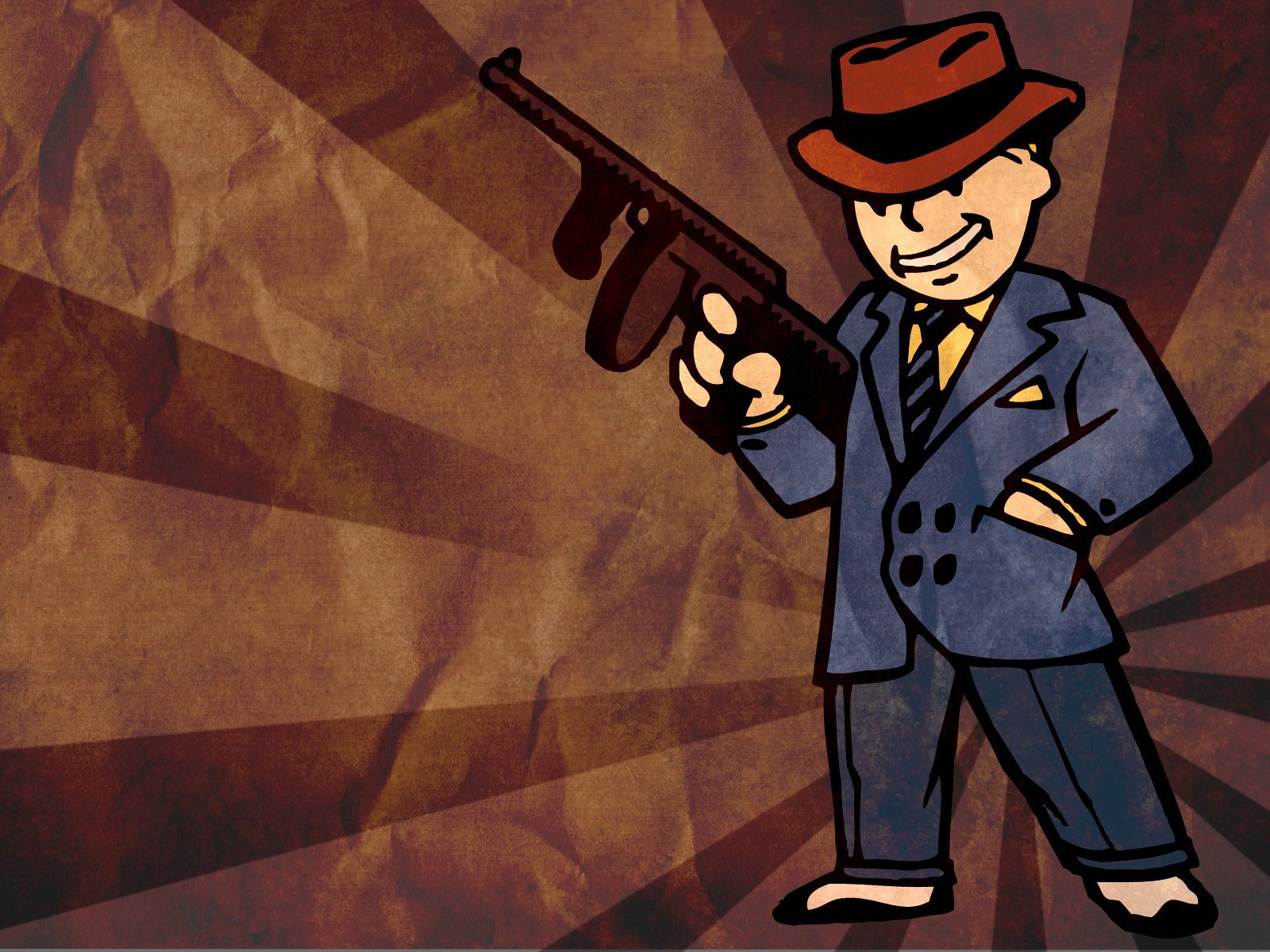 Fallout HD Wallpaper: Retro Gangster Style