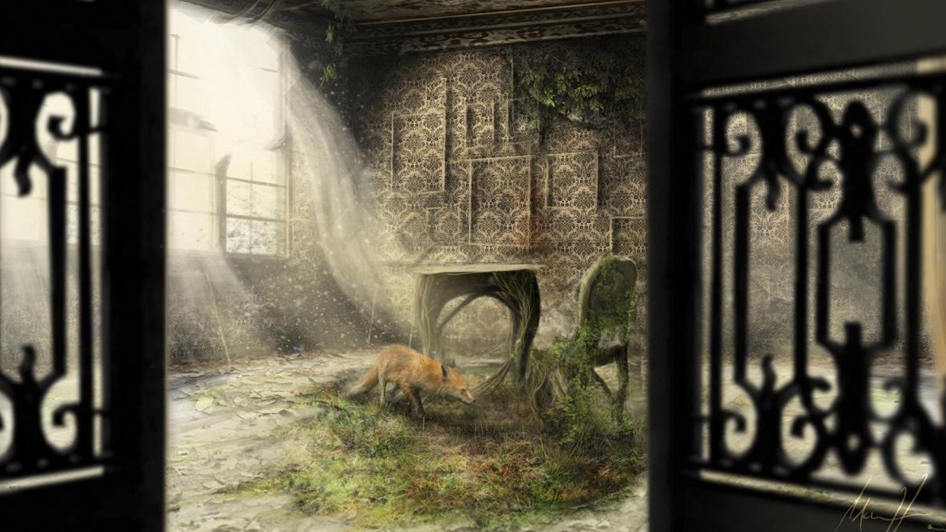 Hidden Fox: Mystical HD Animal Wallpaper | 1920x1080 | Wallpaper Abyss