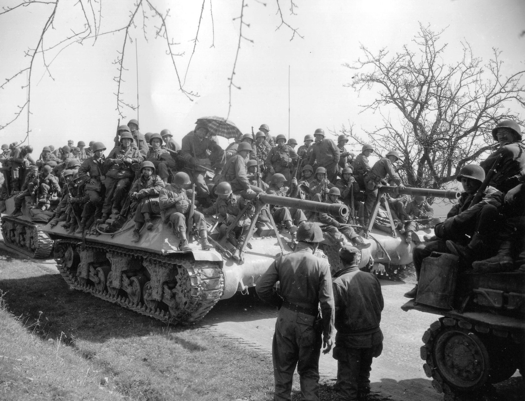 HD Military Tank Troop Transport - Historic War Scene Wallpaper