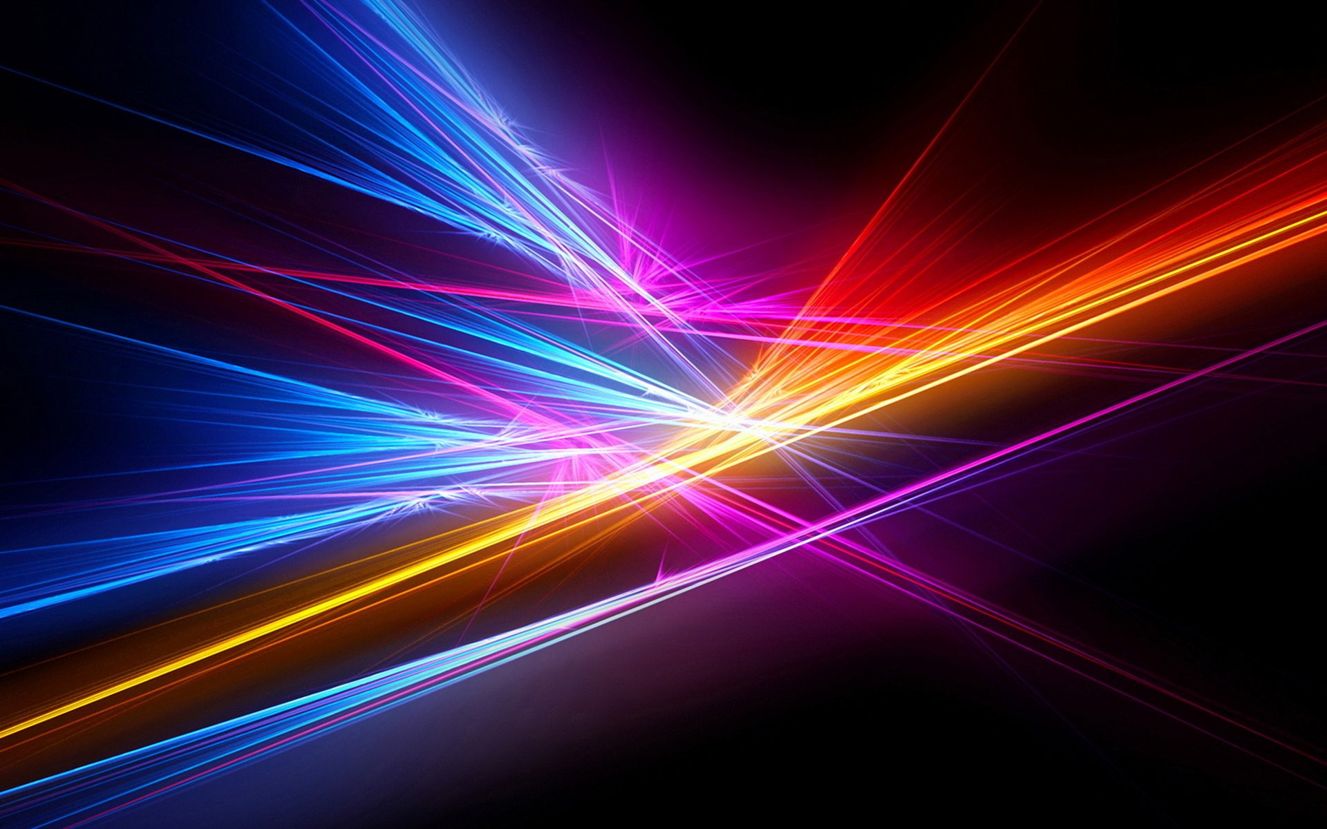 Vivid Abstract Lightwaves: HD Color Spectrum Wallpaper