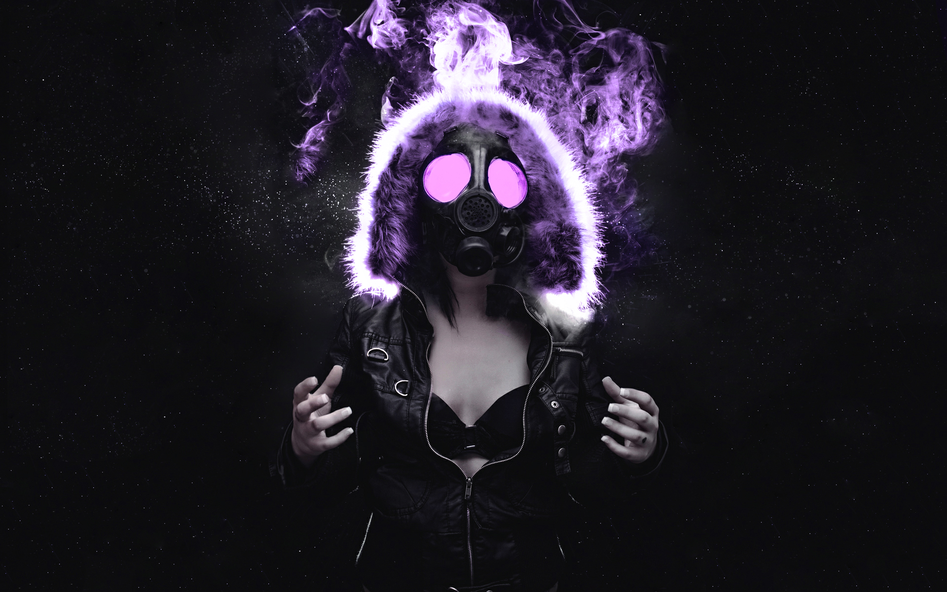 Dark Enigma: Woman in Smoke – HD Wallpaper