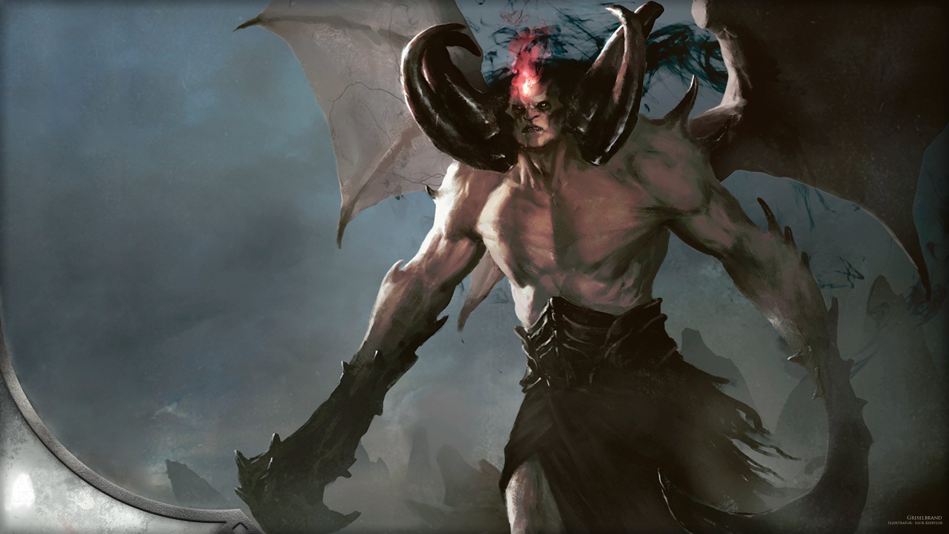 Griselbrand: HD Wallpaper of a Fantasy Demon from Magic: The Gathering