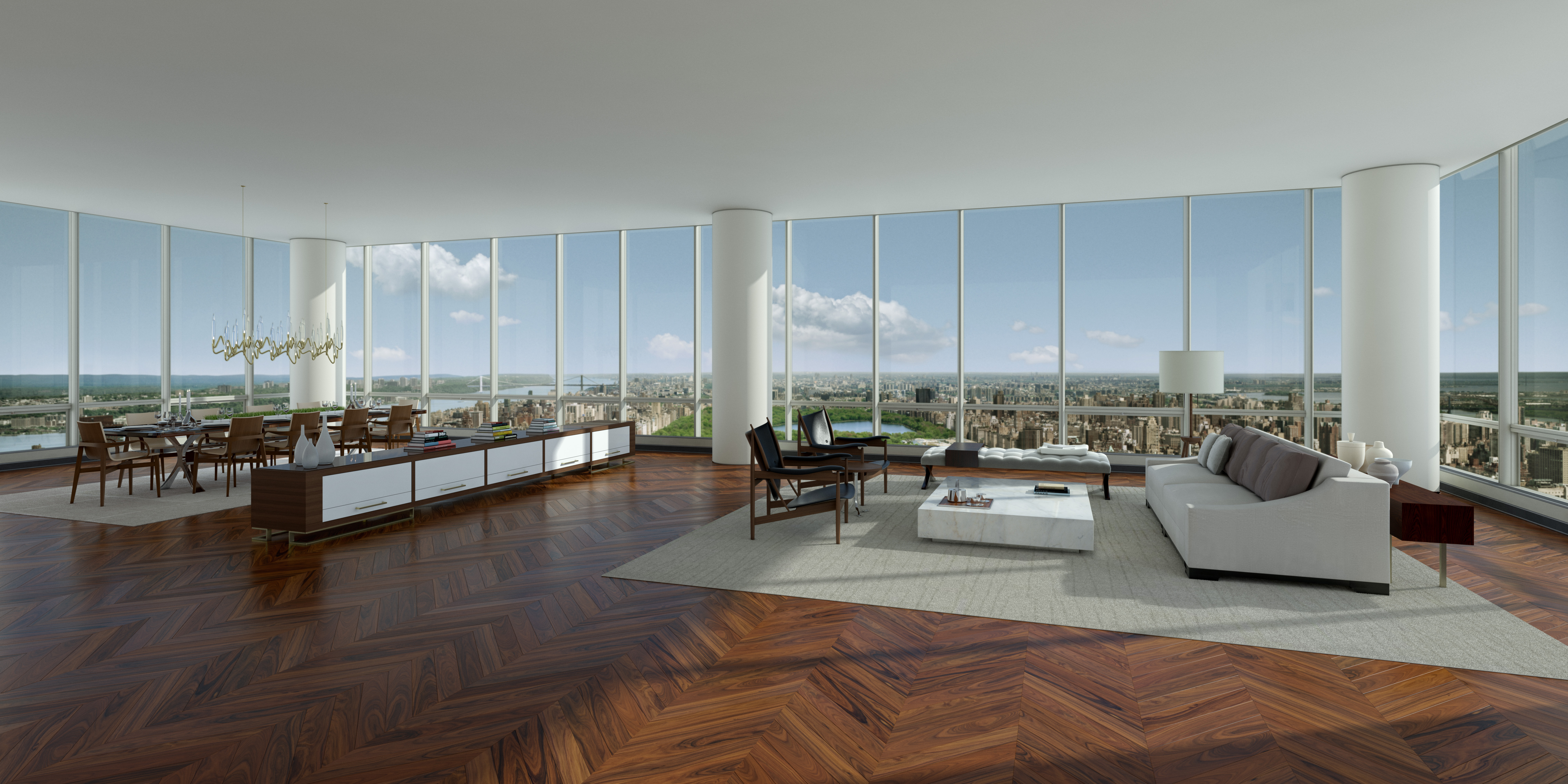 Stunning 4K Ultra HD Man-Made Room with Panoramic City Views