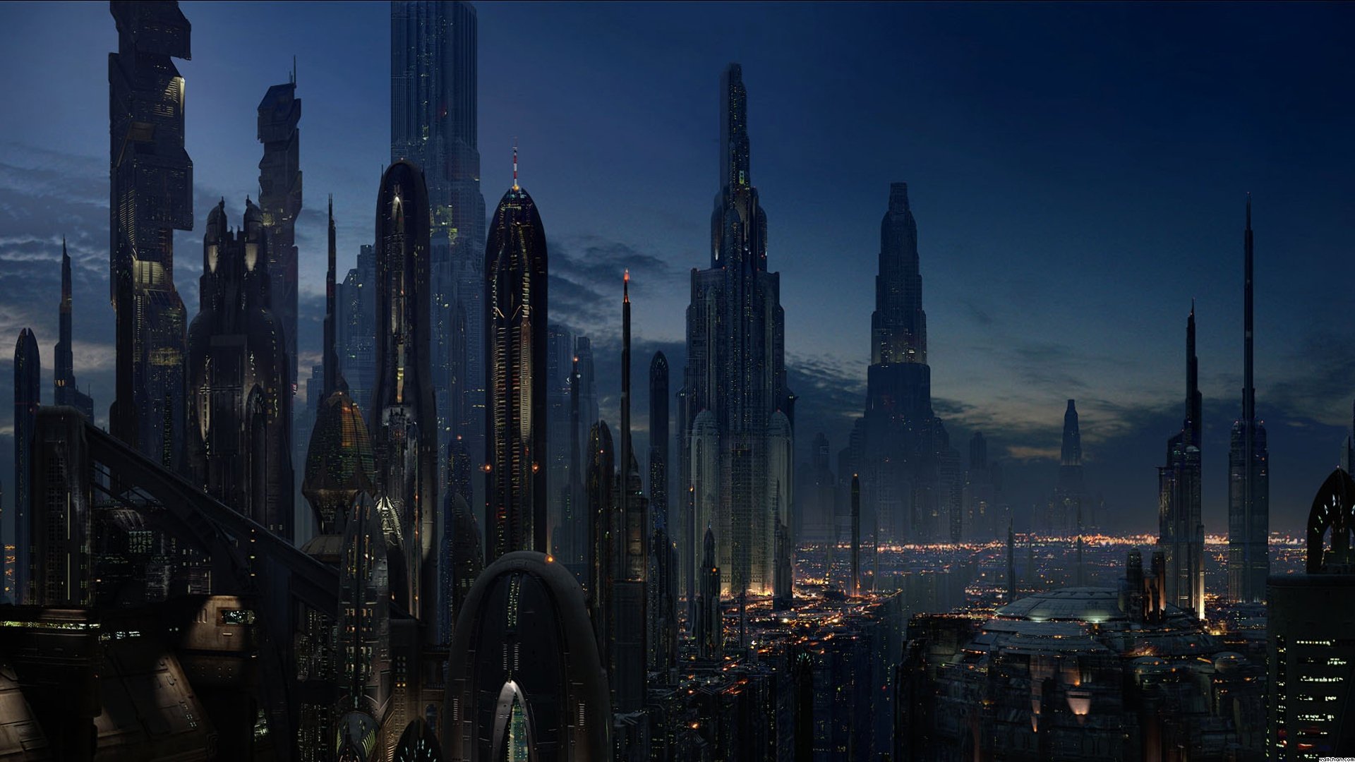 Futuristic Sci-Fi City HD Wallpaper