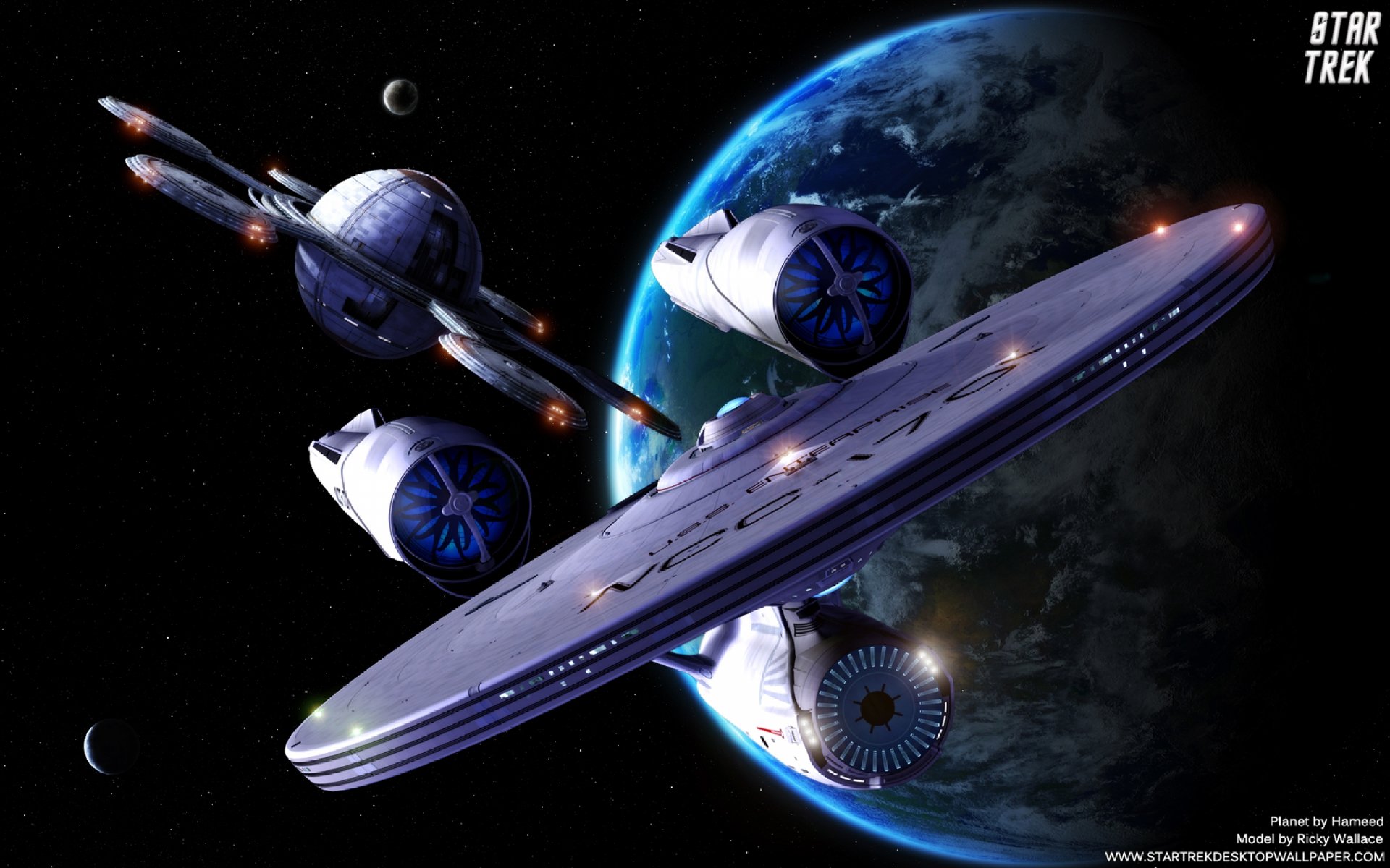 Star Trek 2K Quad-HD Wallpaper — Starship Over Earth | 2560x1600 ...