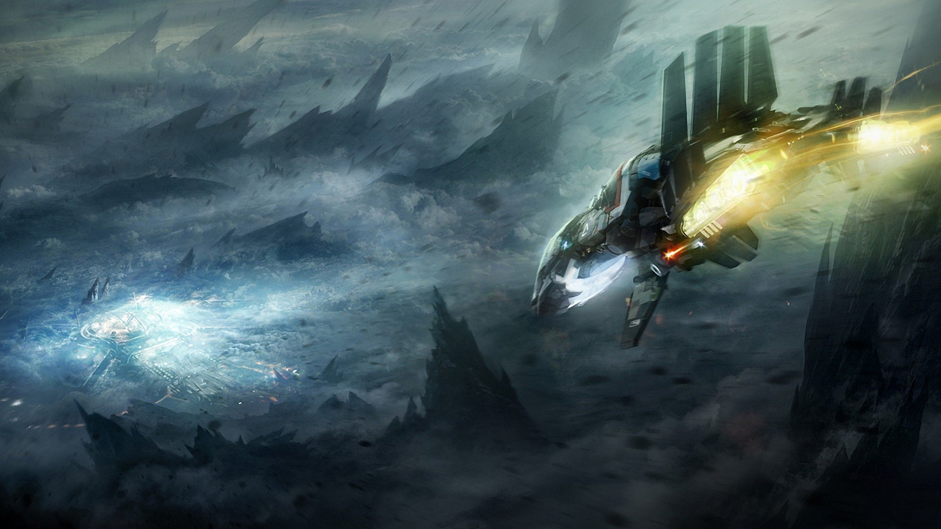 Ultra HD Sci-Fi Spaceship in Cosmic Adventure