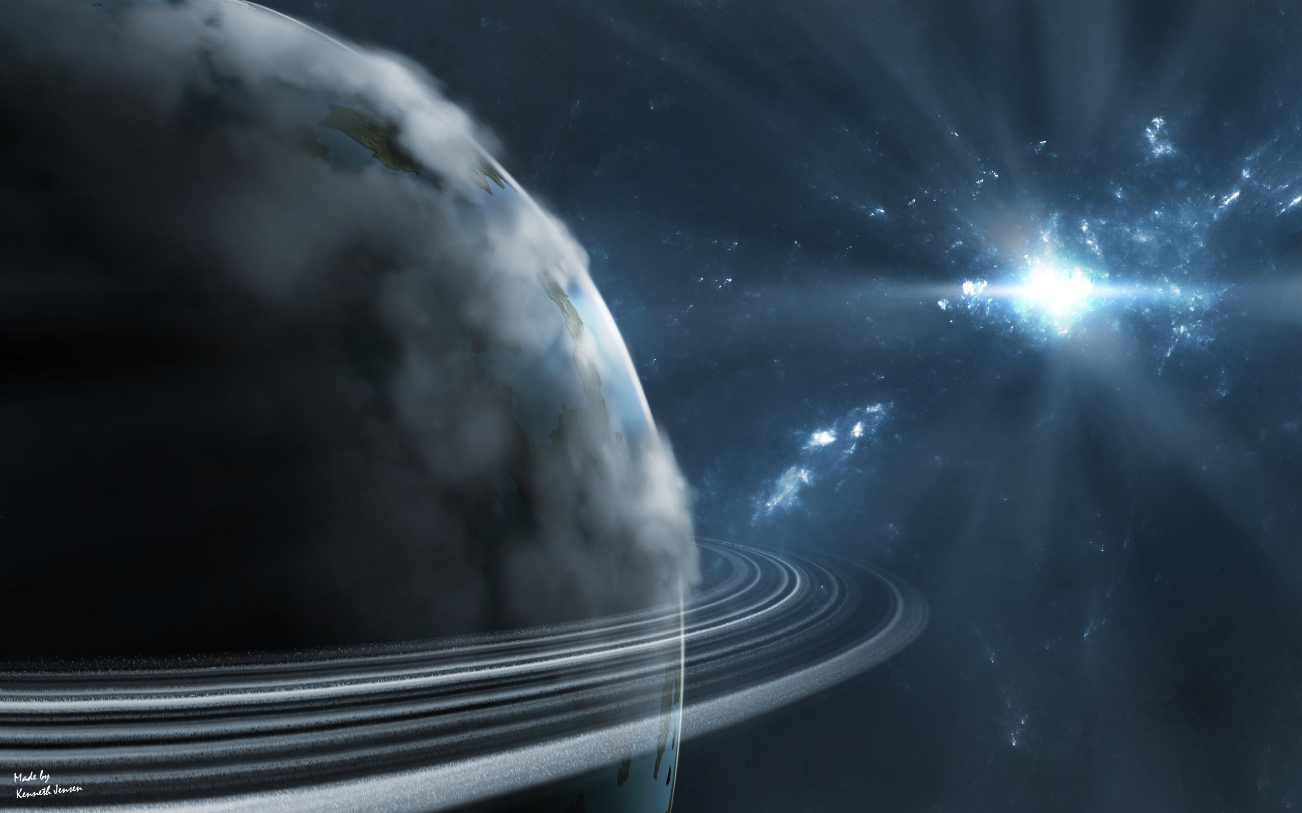 Download Sci Fi Planetary Ring HD Wallpaper