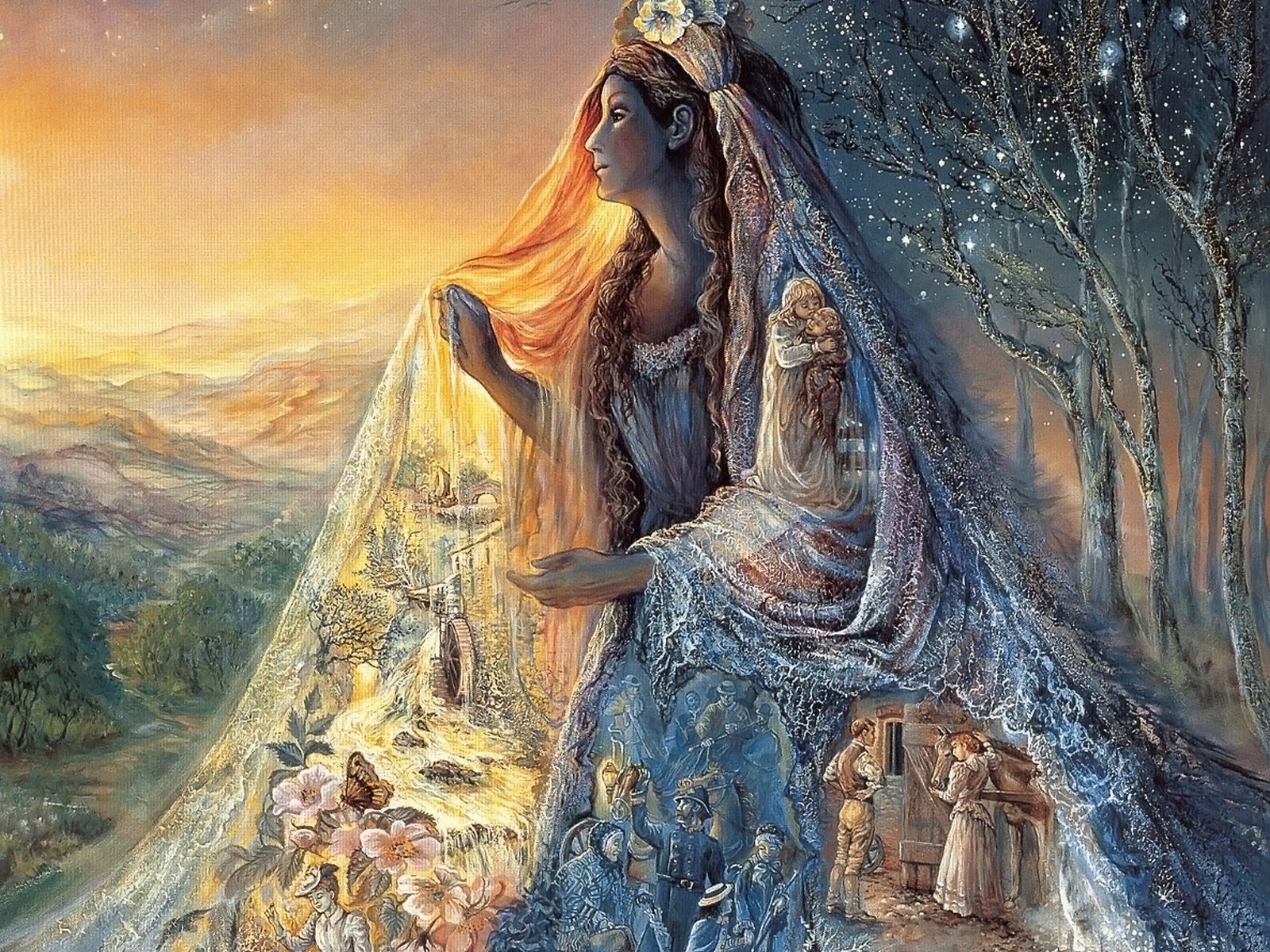 Fantasy Lady Painting Wallpaper