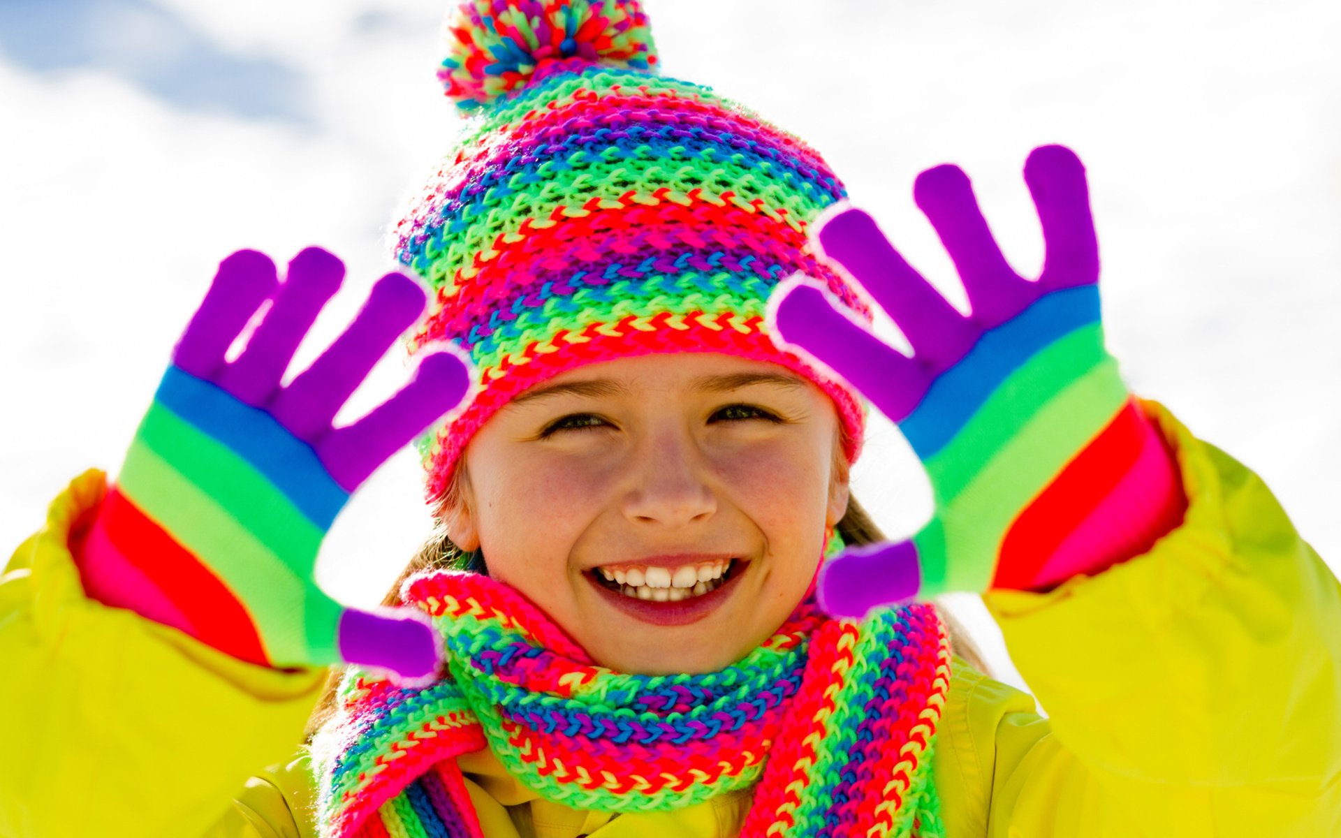 Vibrant Joy: HD Child Photography in Colorful Winter Wear
