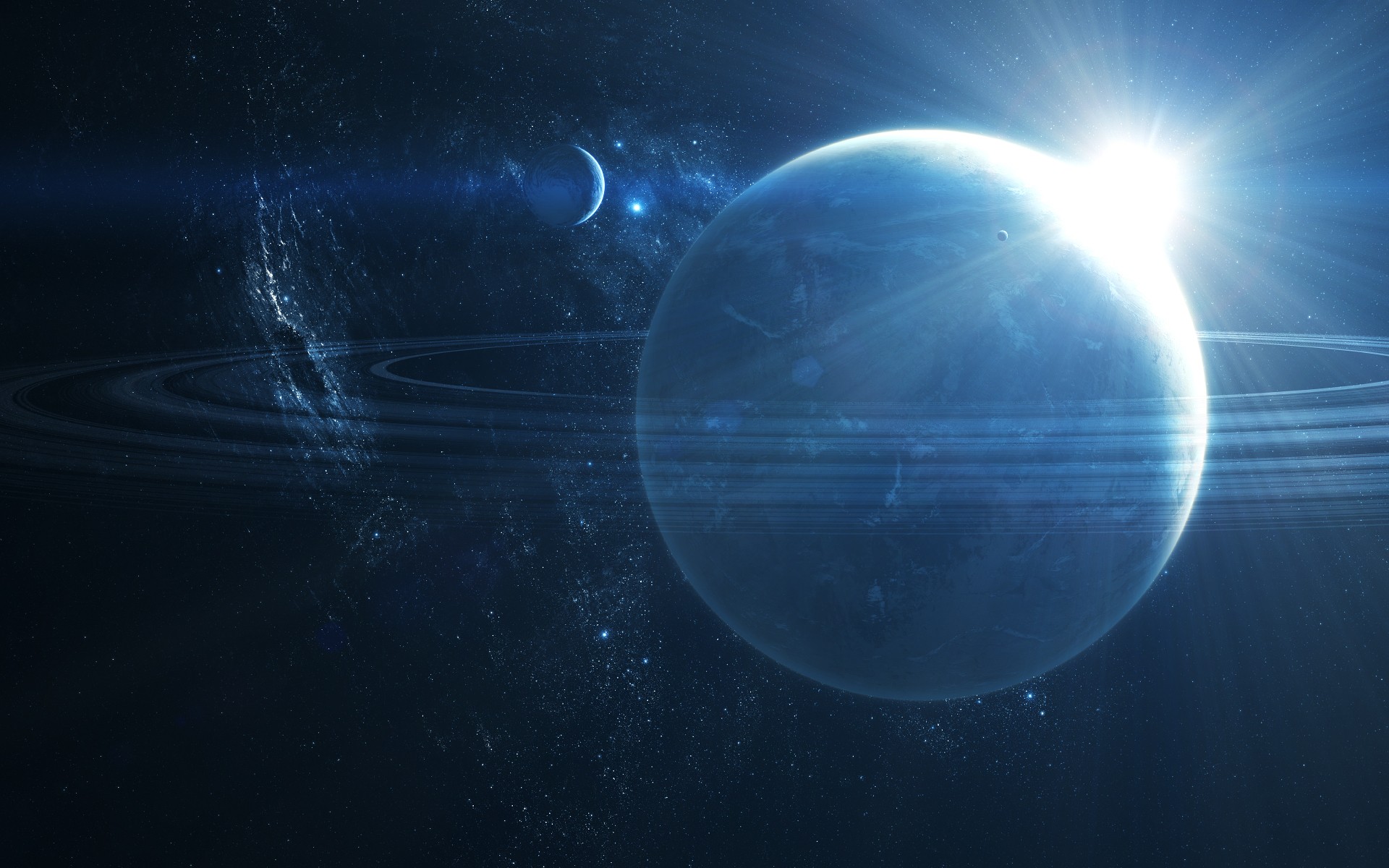 Download Sci Fi Planetary Ring HD Wallpaper