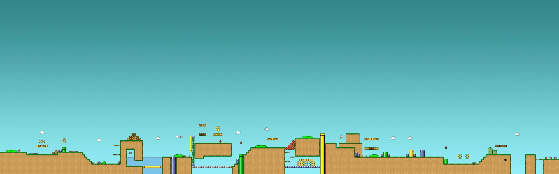 Super Mario World HD Retro Pixel Art Platformer Wallpaper