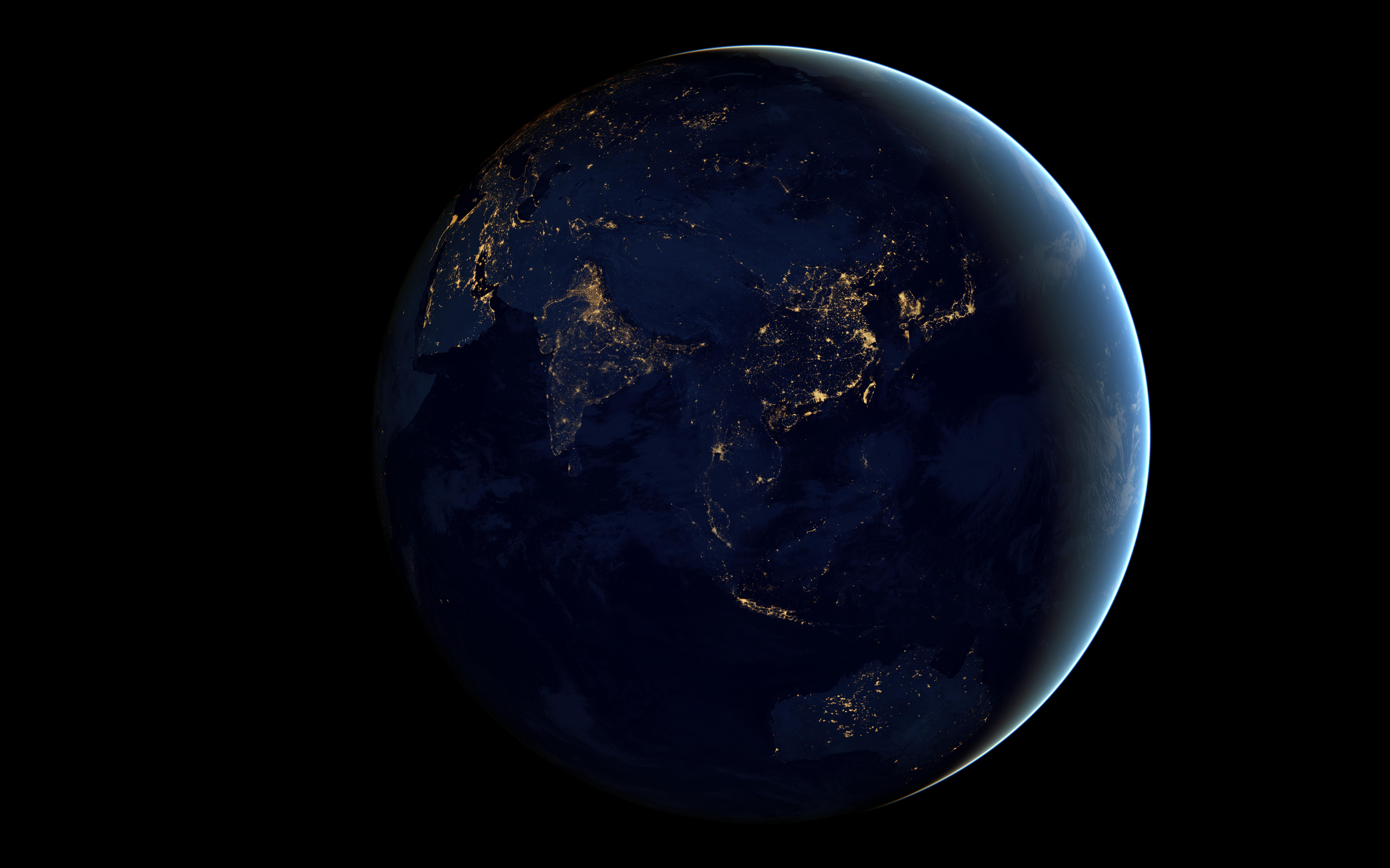 HD Earth Nightscape: Stunning Nature View from Space